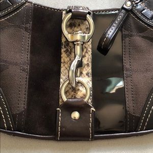 Coach | Bags | Coach Hampton Signature Striped Python Bag | Poshmark